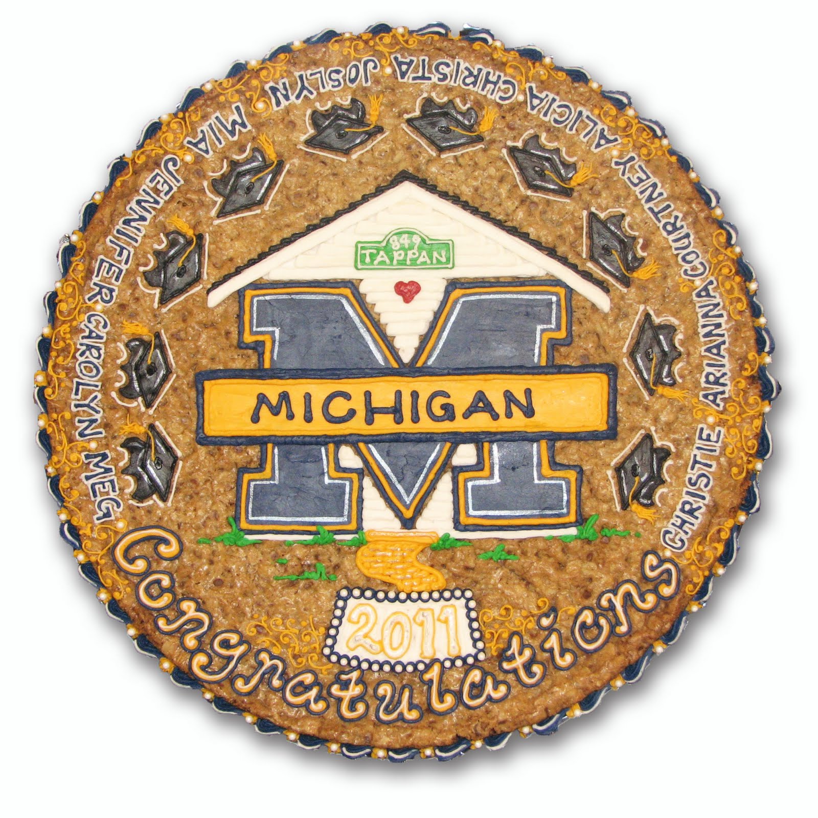 Jennifer's Custom Cookies: Michigan Graduation Cookies