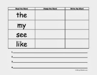 Dr. Clements' Kindergarten : Sight Word Practice