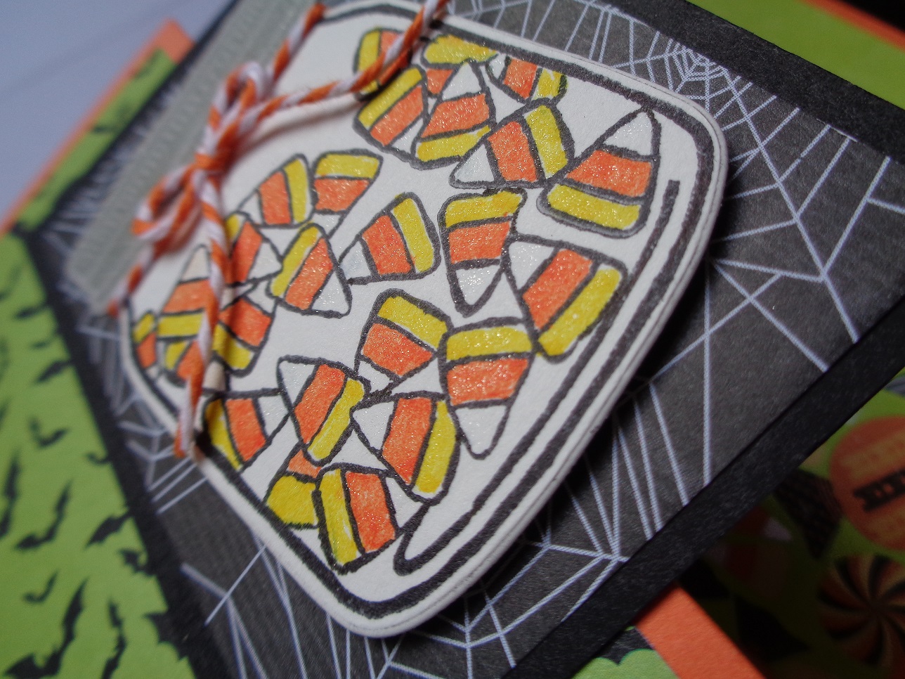 Card Corner by Candee: Candy Corn Jar Halloween Card