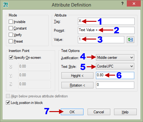Know Ledge Diary With "AutoCAD": บทเรียนที่ 102. ATTDEF เขียนตัวหนังสือประกอบ BLOCK แบบกำหนดค่าได้