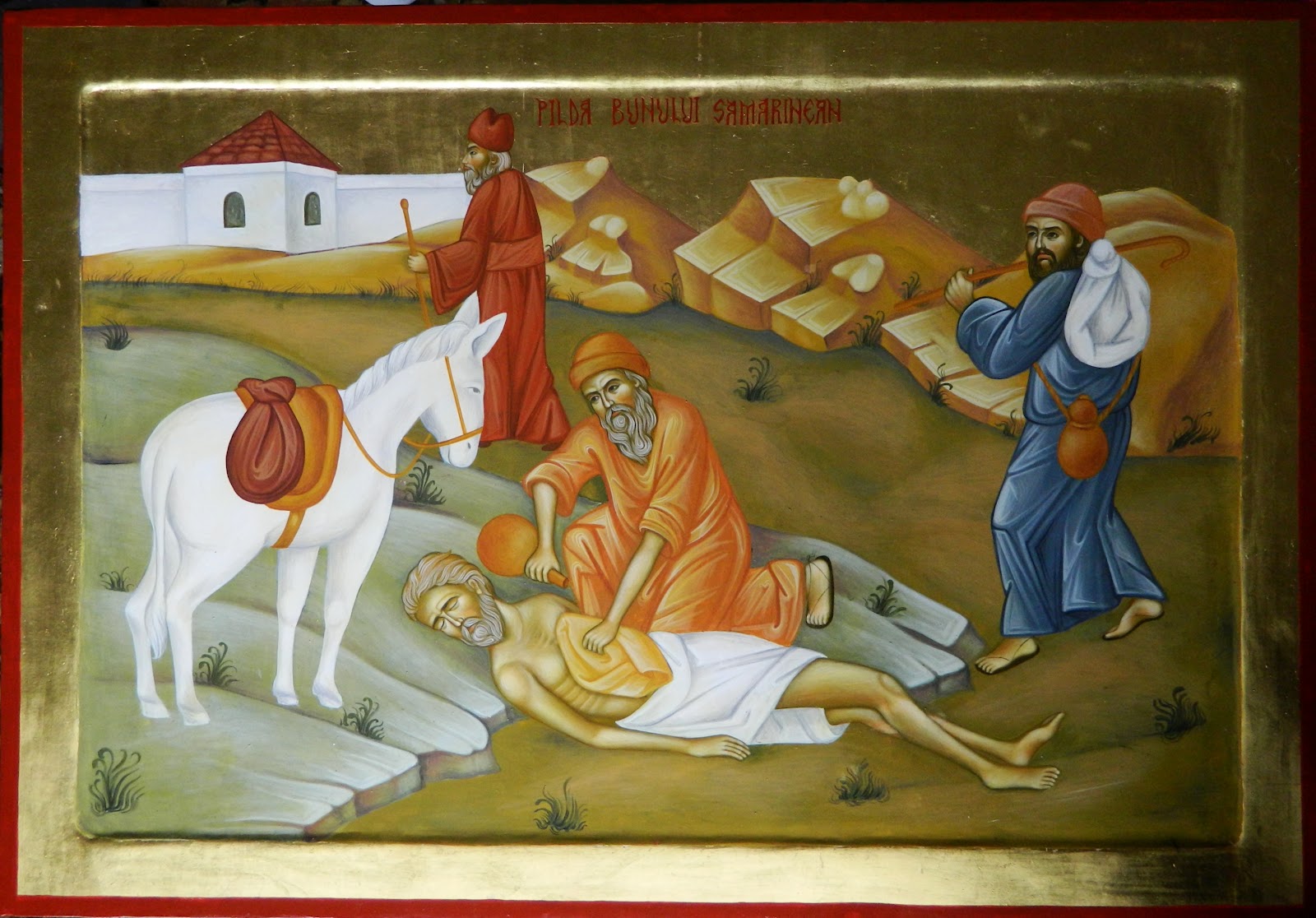 Icoane bizantine: Pilda Samarineanului milostiv