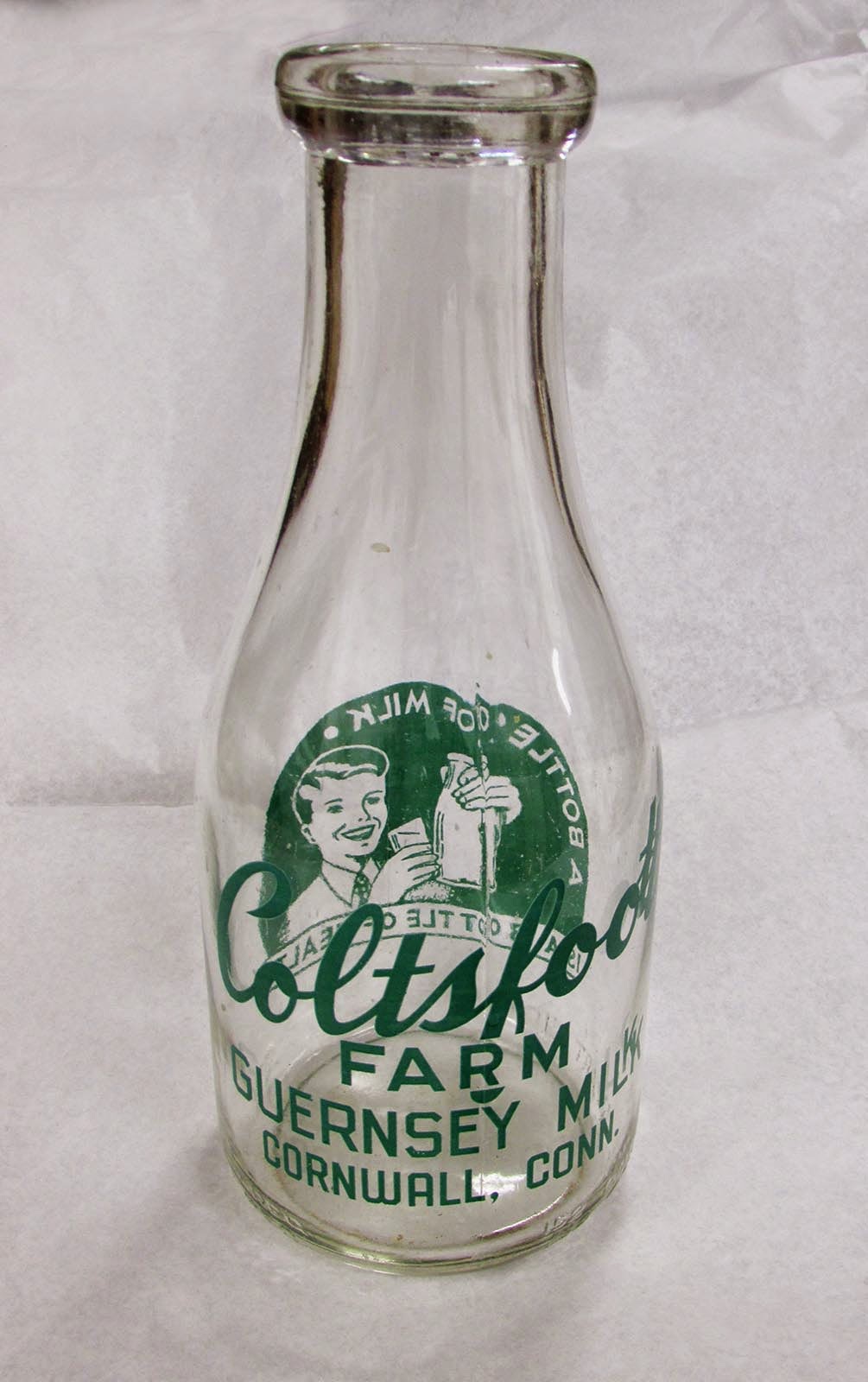 Cornwall Historical Society: Coltsfoot Farm Milk Bottle