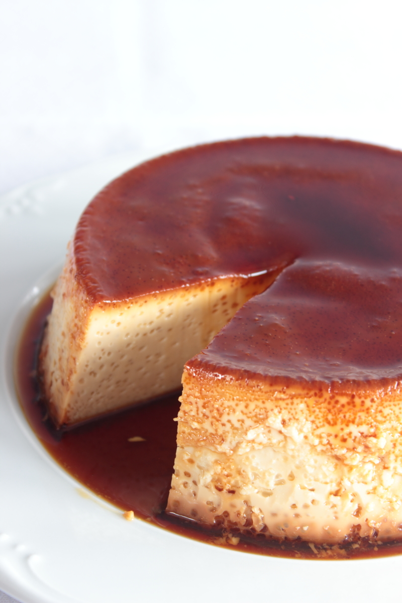 Flan de turrón