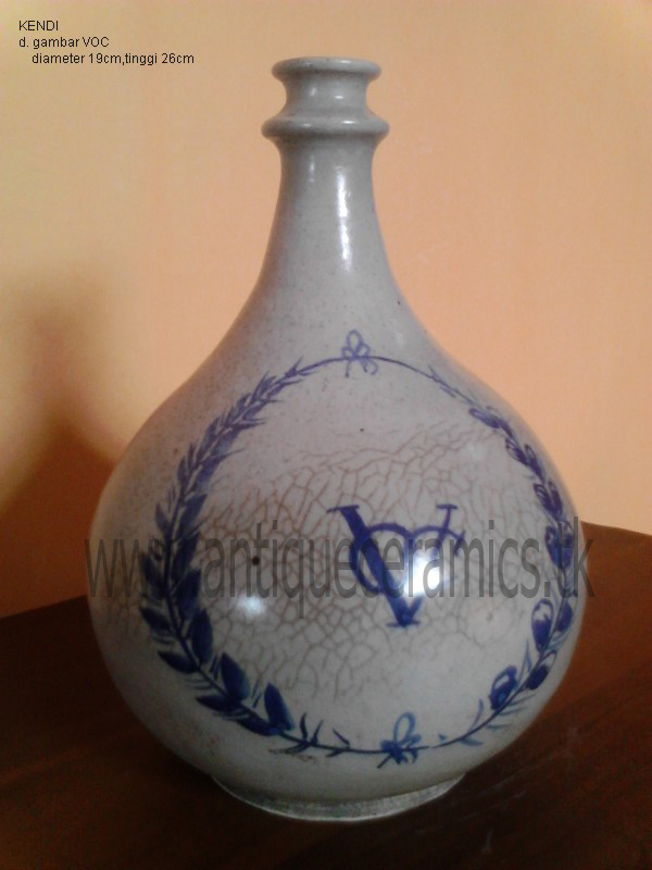 ANTIQUE CERAMICS: Dutch VOC (Netherlands) ceramics plate & jar