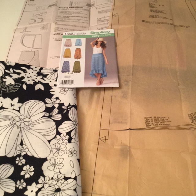 Diary of a Sewing Fanatic: Simplicity 1662 Skirt - Painting the Fabric