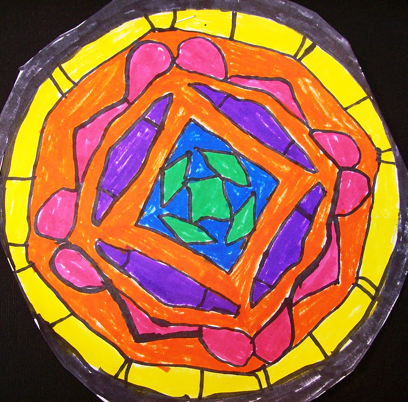 Art at Midway Middle School: Radial Name Designs