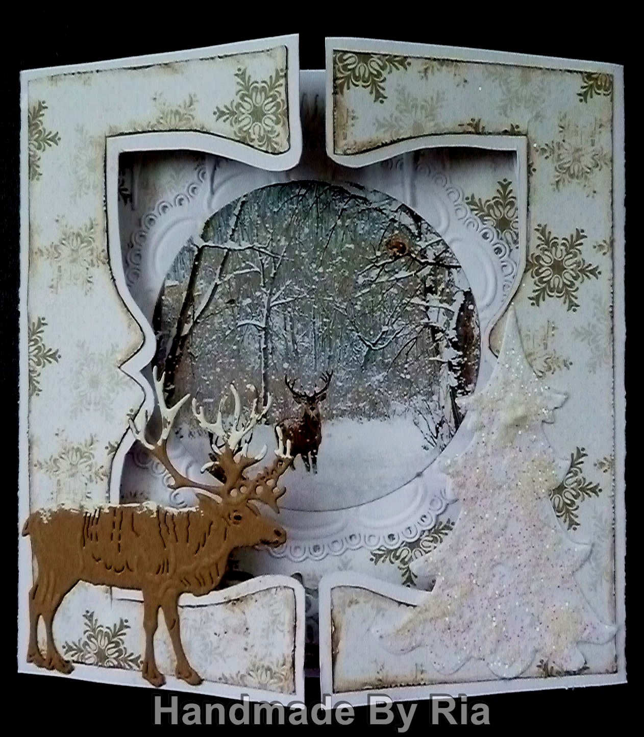 Mijn Kaarten hoekje: Kerstkaart met een mal van DDBD