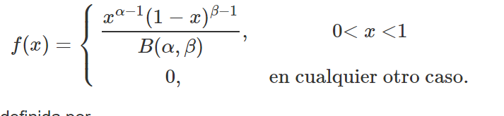 Optimización II: Distribución Beta