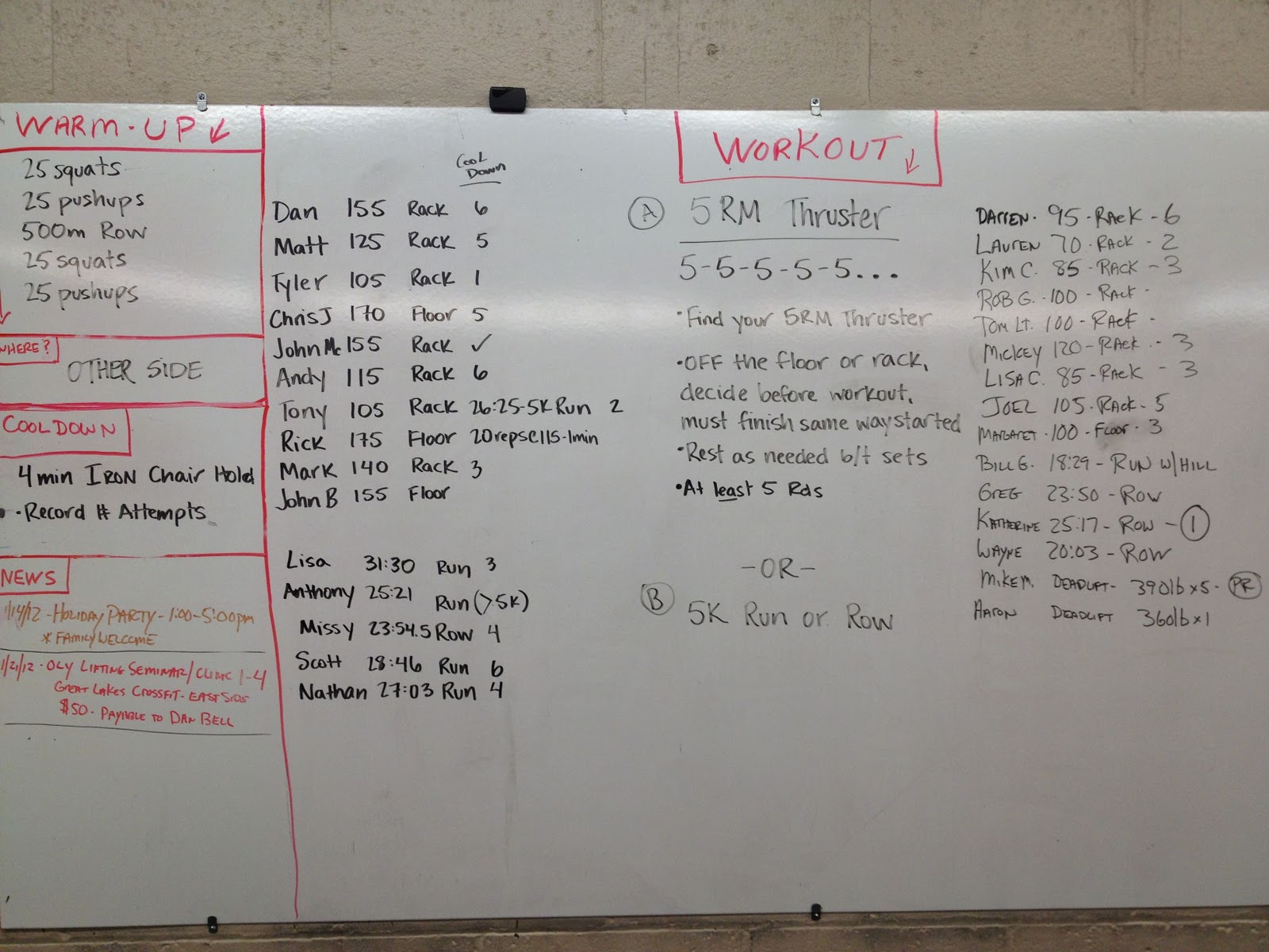 Crossfit Workout of the Day: CrossFit Workout - Thursday 01/12/12