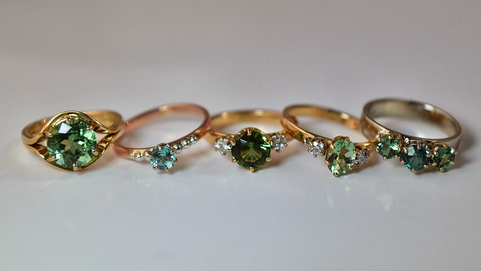 Harvest Gold Jewelry: Maine Tourmaline Rings