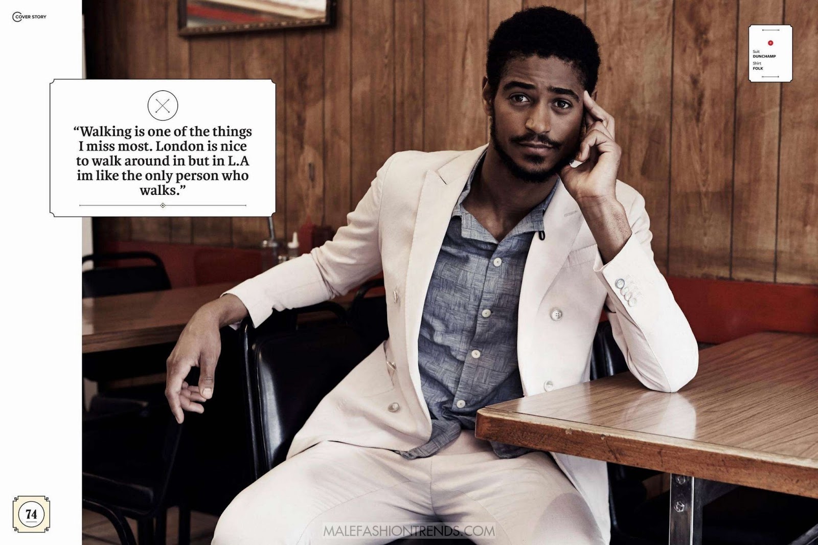 Alfred Enoch para BLEU Magazine por Vincent Dolman