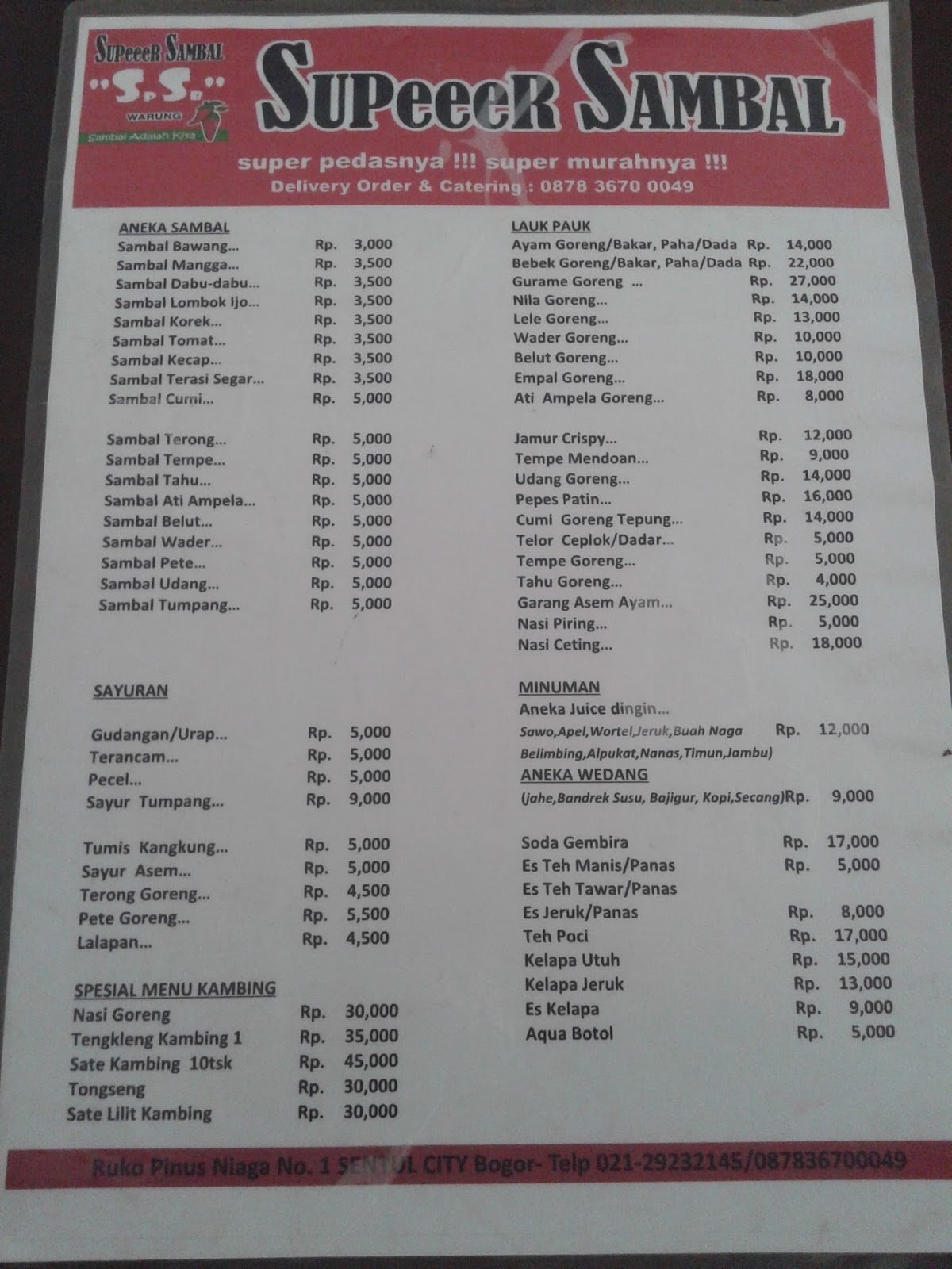 A DISH by Yulie: Warung Super Sambal (SS) Sentul City