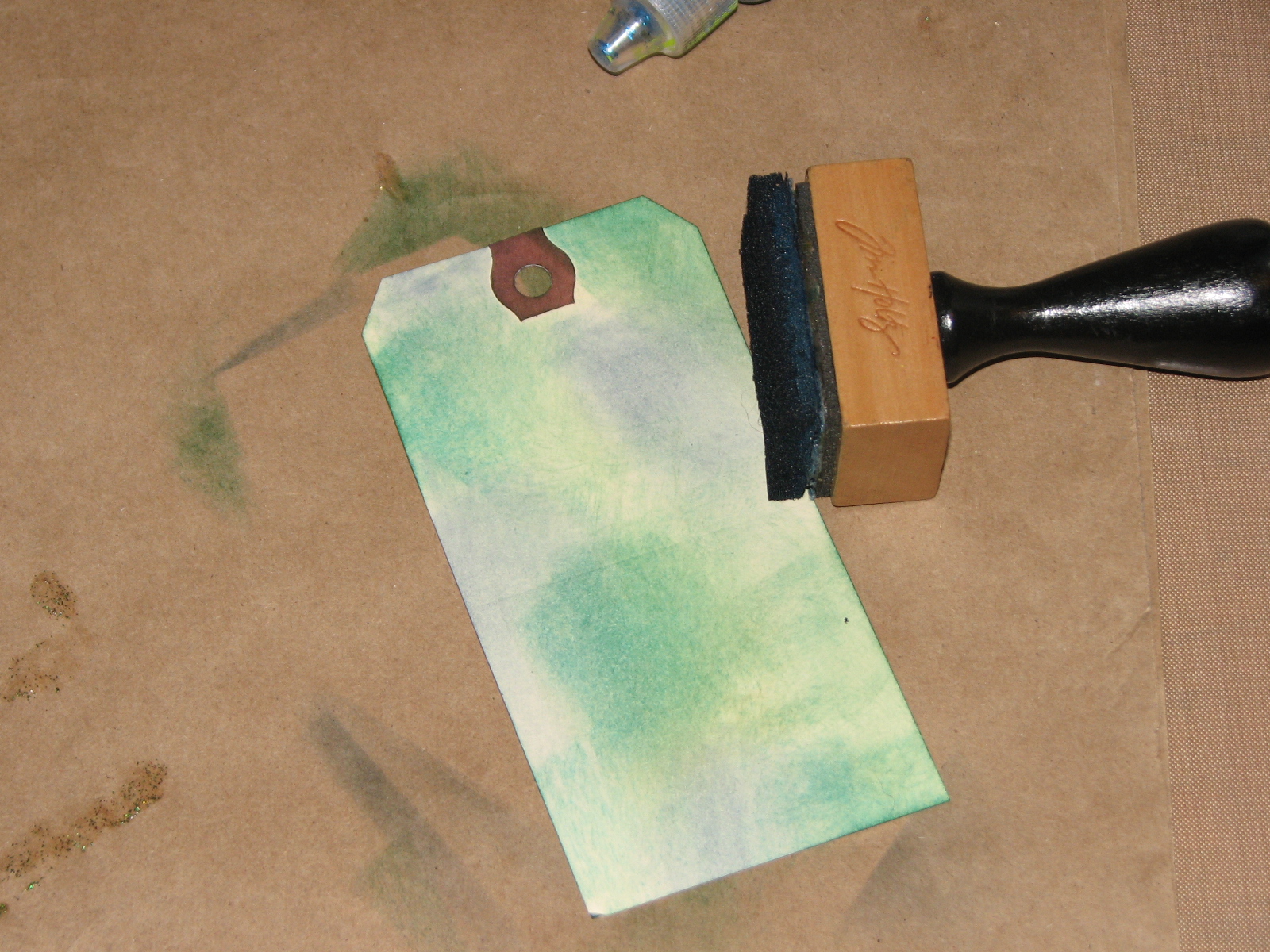 Ink Stains: Distressed Stickles Technique