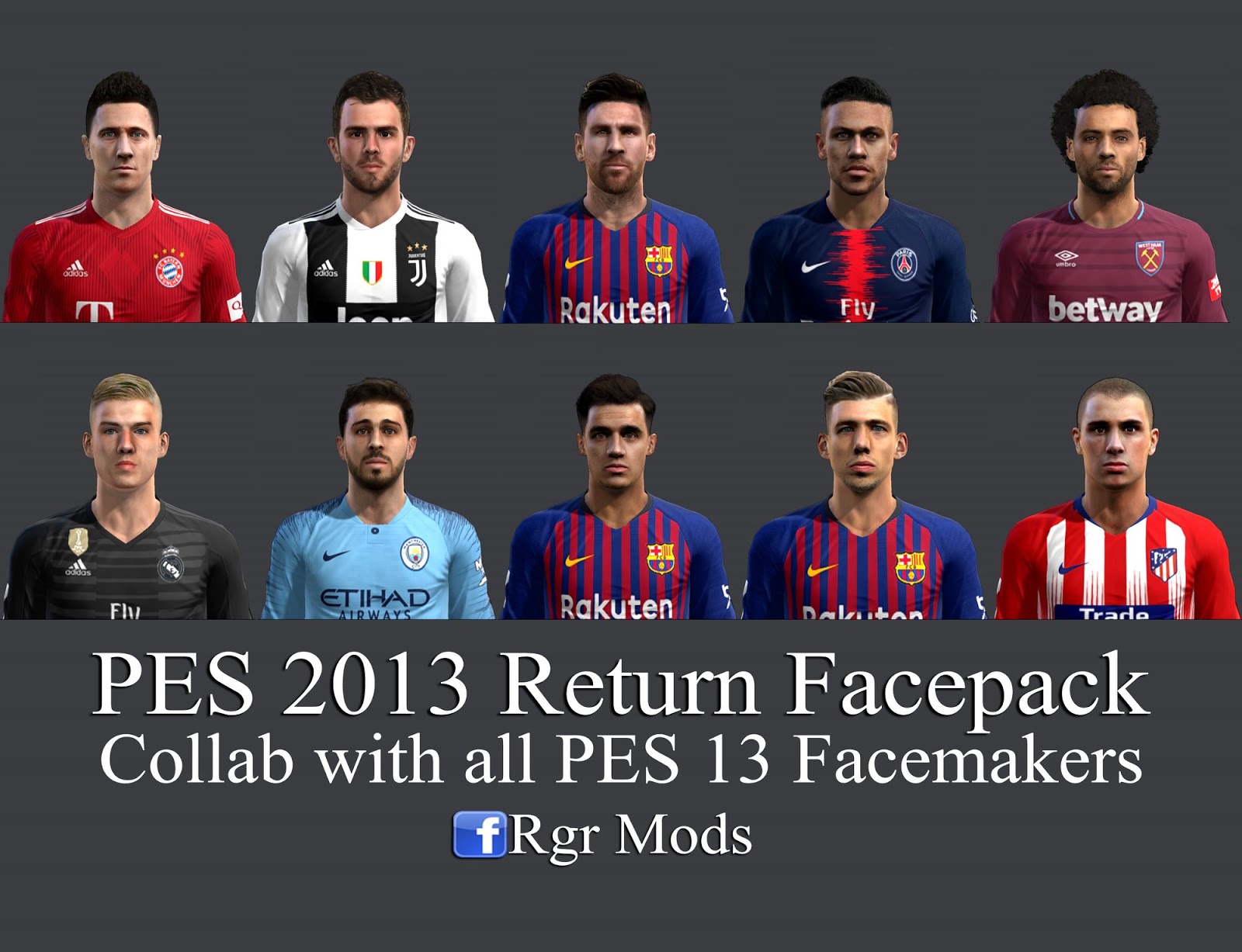 pes-modif: PES 2013 Return Facepack by Rgr Mods