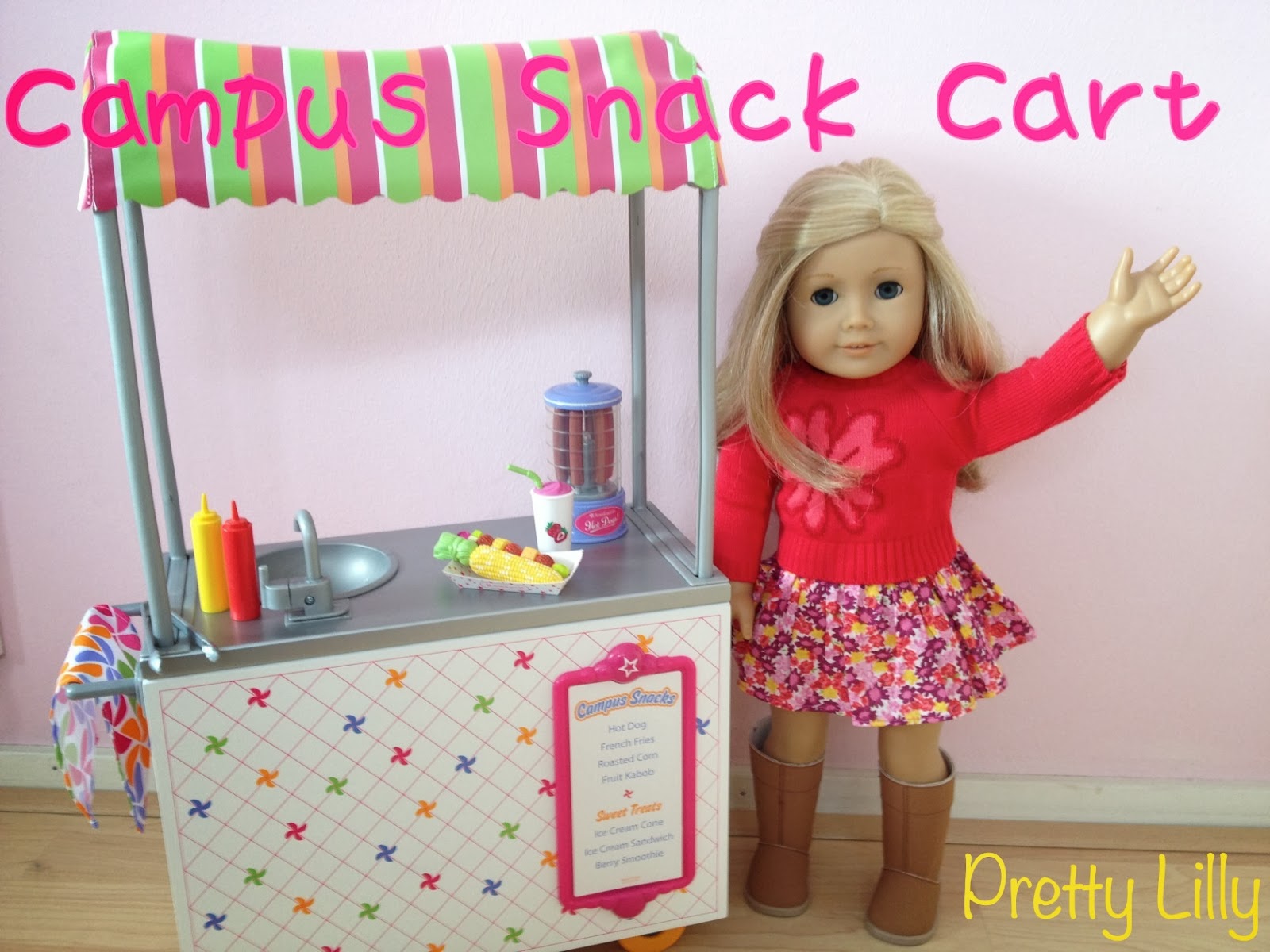 Pretty Lilly an American Girl: The Campus Snack Cart!