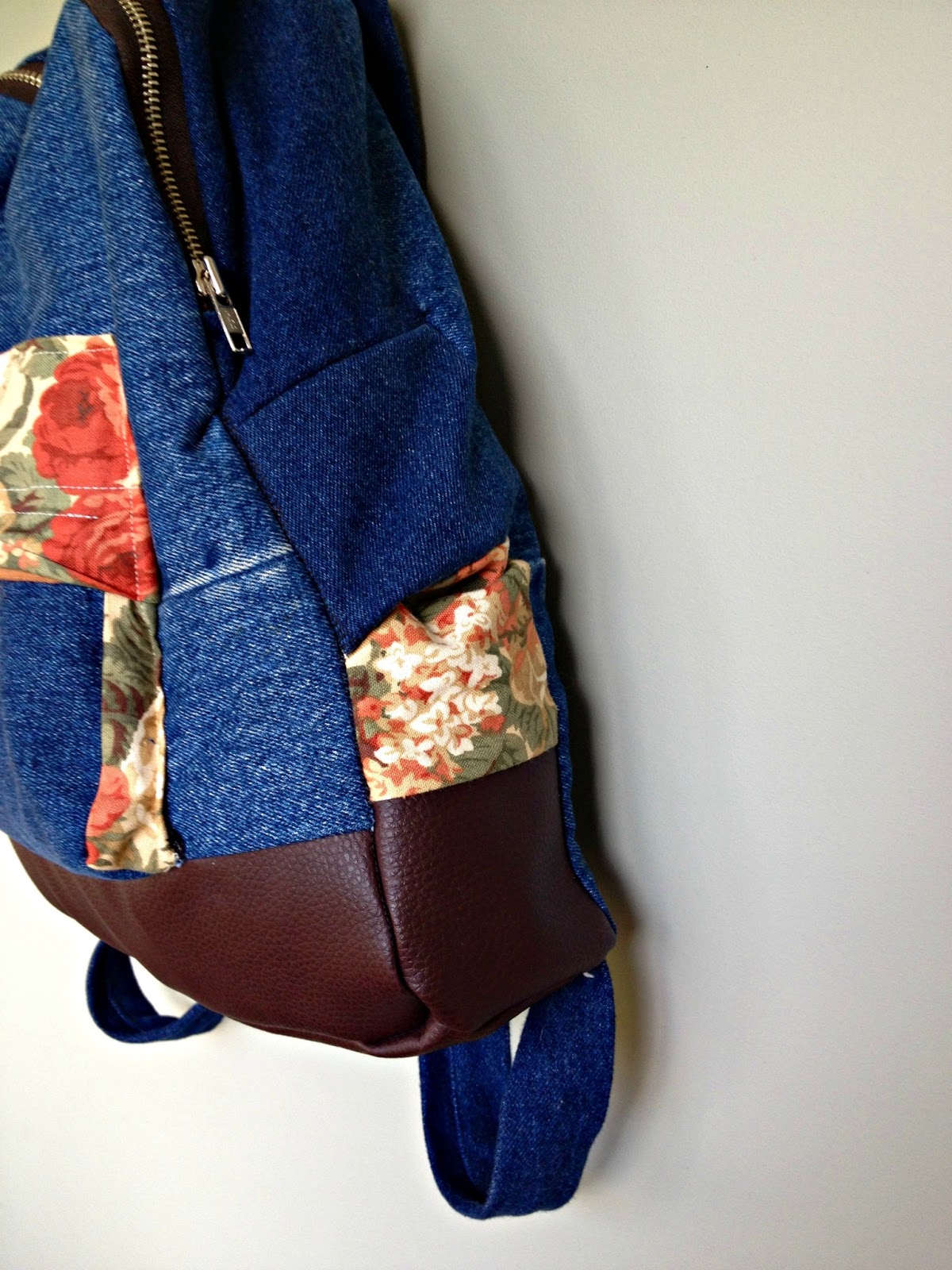 Salute to Cute: Backpack - Denim scraps