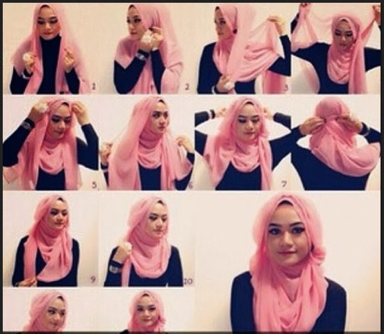 Tutorial Hijab Segi Empat Modis - Tutorial Hijab dan Pasmina