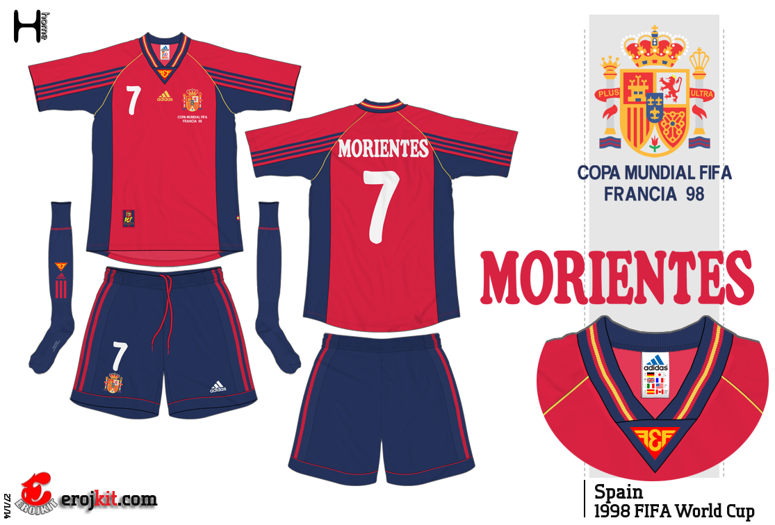 Kit Design, by eroj: 1998 Espanha Home e Away