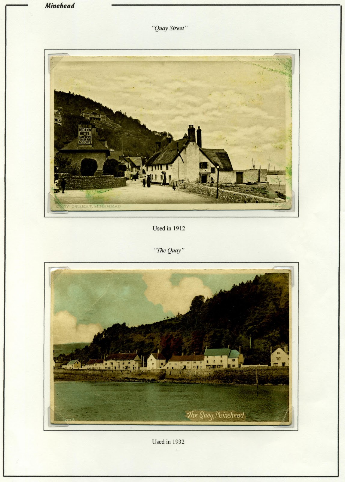 Somerset (& Bristol) Postal History: Minehead - Yet more Postcards