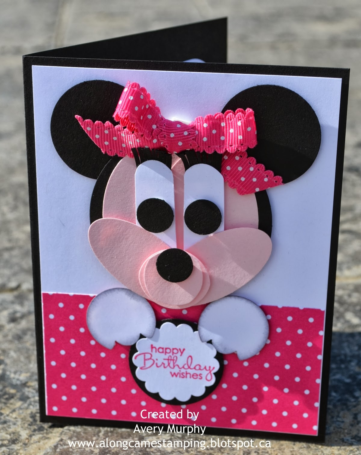 Along Came Stamping: My Niece's Minnie Mouse Birthday Card!