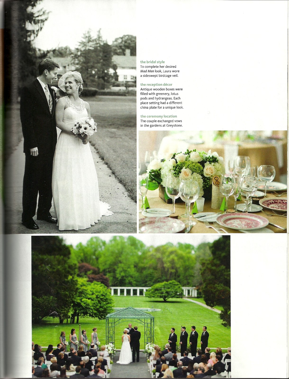 Tish Long Flowers: Featured in The Knot: Greystone Wedding