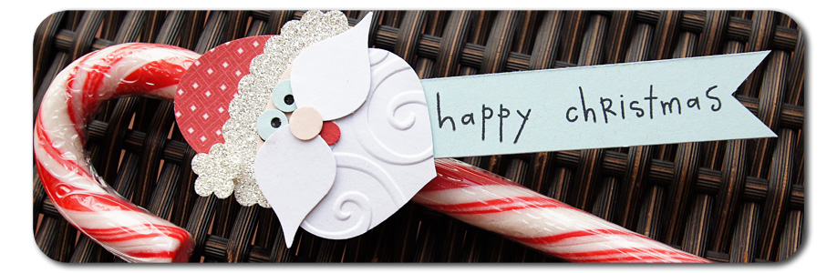 Ryemilan's Ramblings: Punch Art Santa Candy Cane Tag