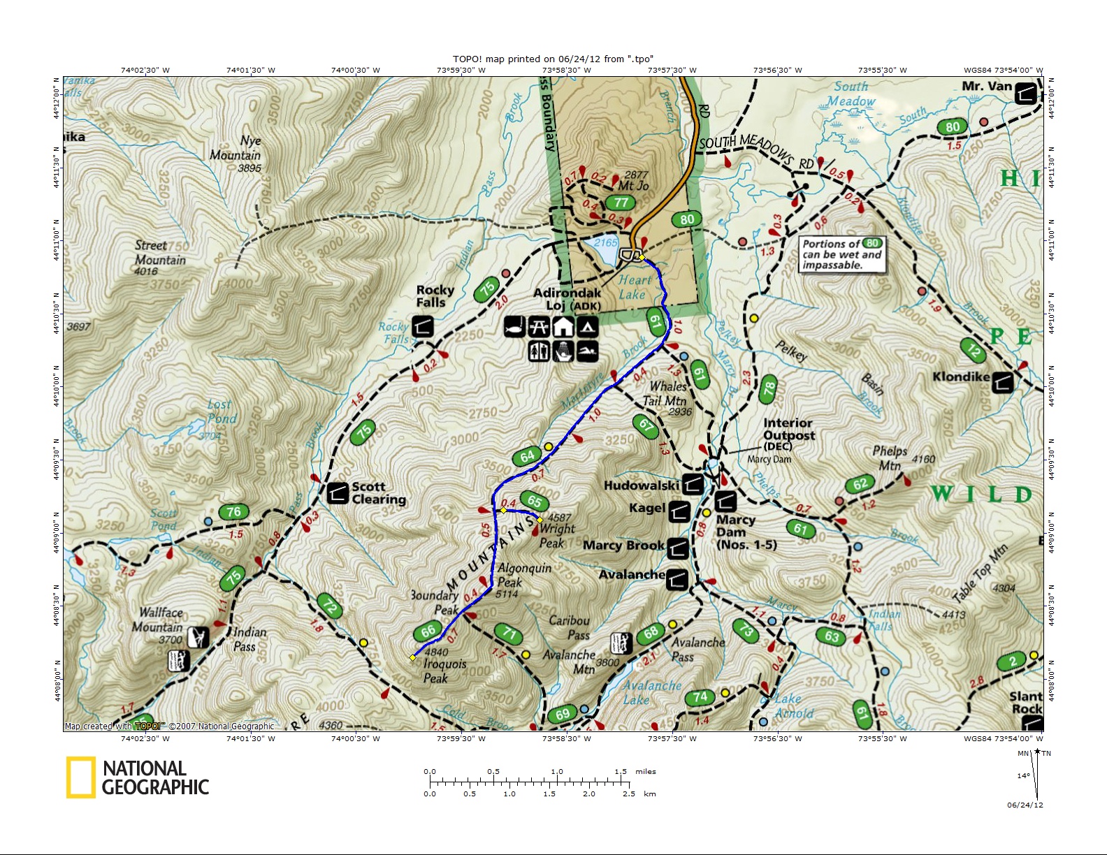 Off on Adventure: Iroquois, Boundary, Algonquin & Wright Peaks - 6/24/12