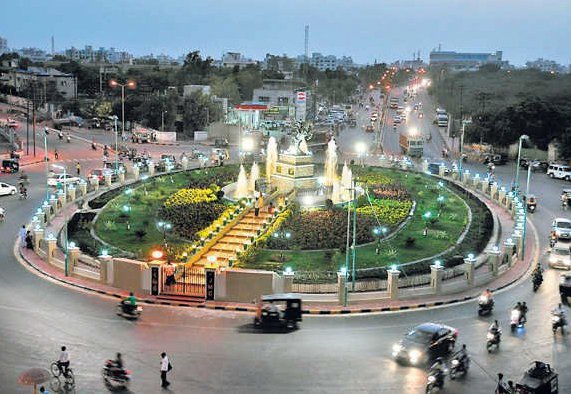 Jamnagar city news online: Saat rasta circle