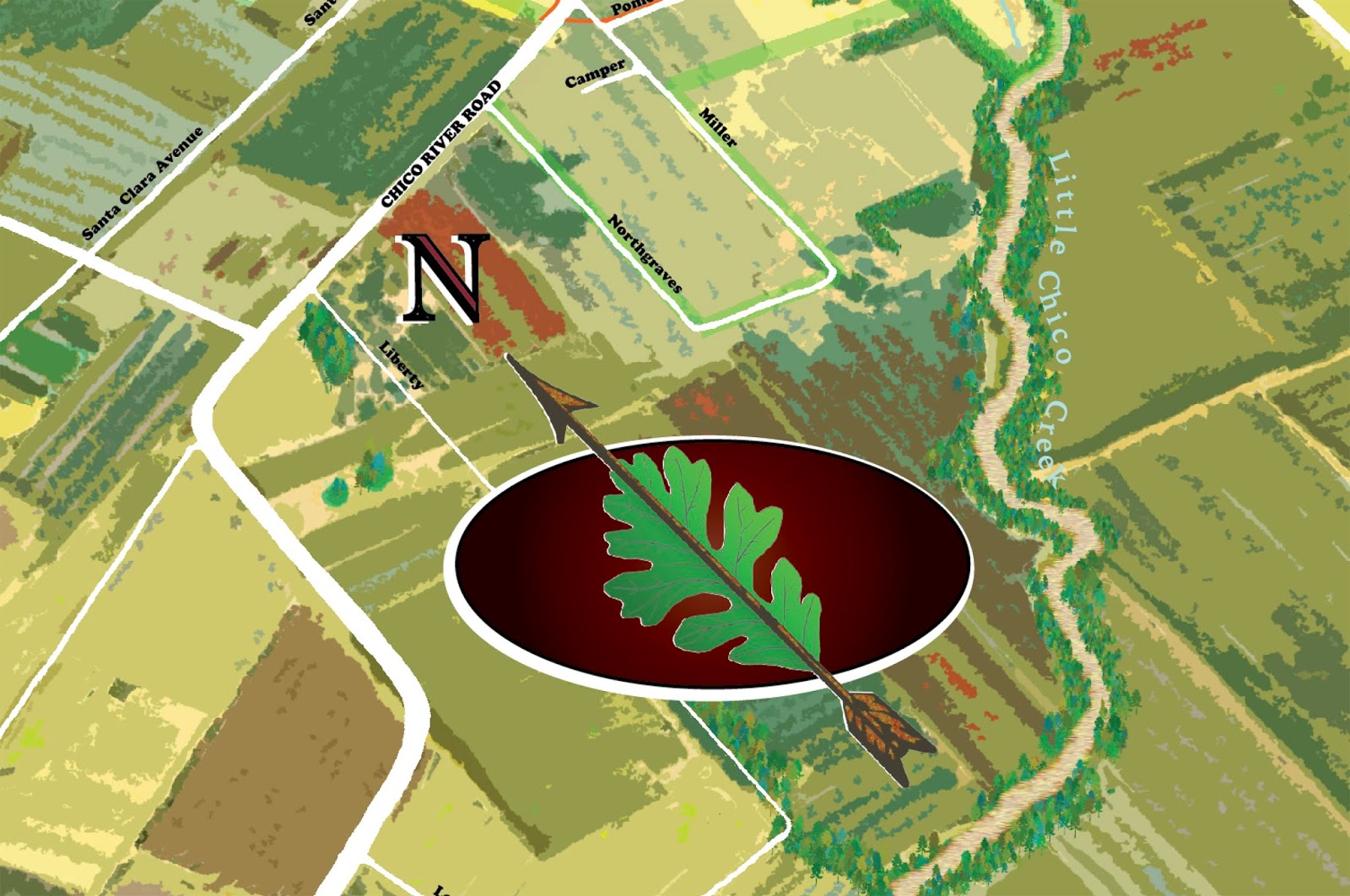 Mapa Jeff Cartography: Chico, California Panoramic Map