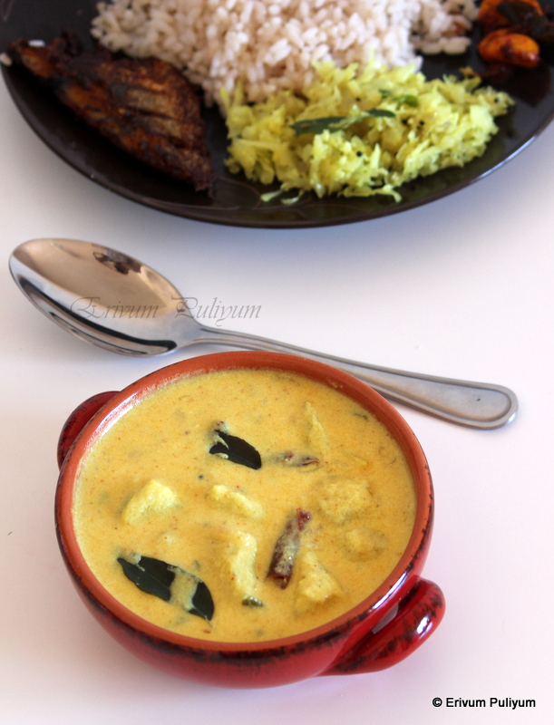 Erivum Puliyum: Chembu Moru Curry | Chembu Pullissery | Colocasia Curry ...