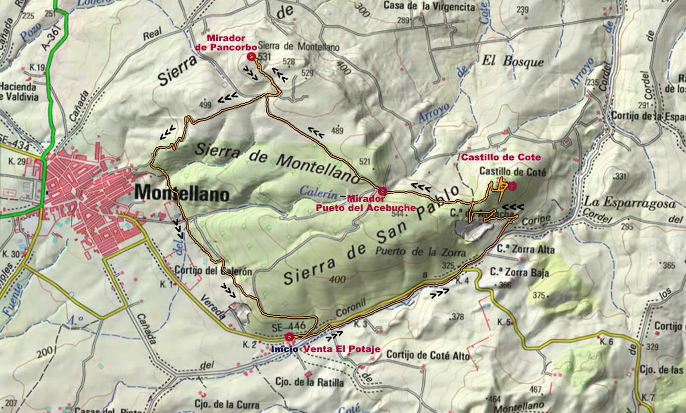 TROTONES BLOG: Castillo de Cote y Sierra de Montellano