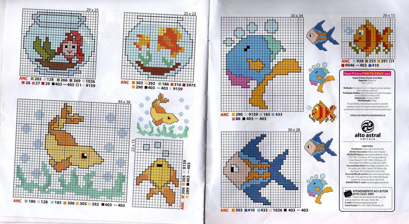 Cross stitch fishes