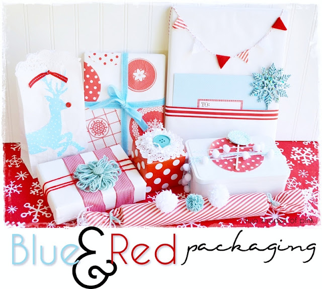 Two Shades of Pink: Red & Aqua Gift Wrap Ideas