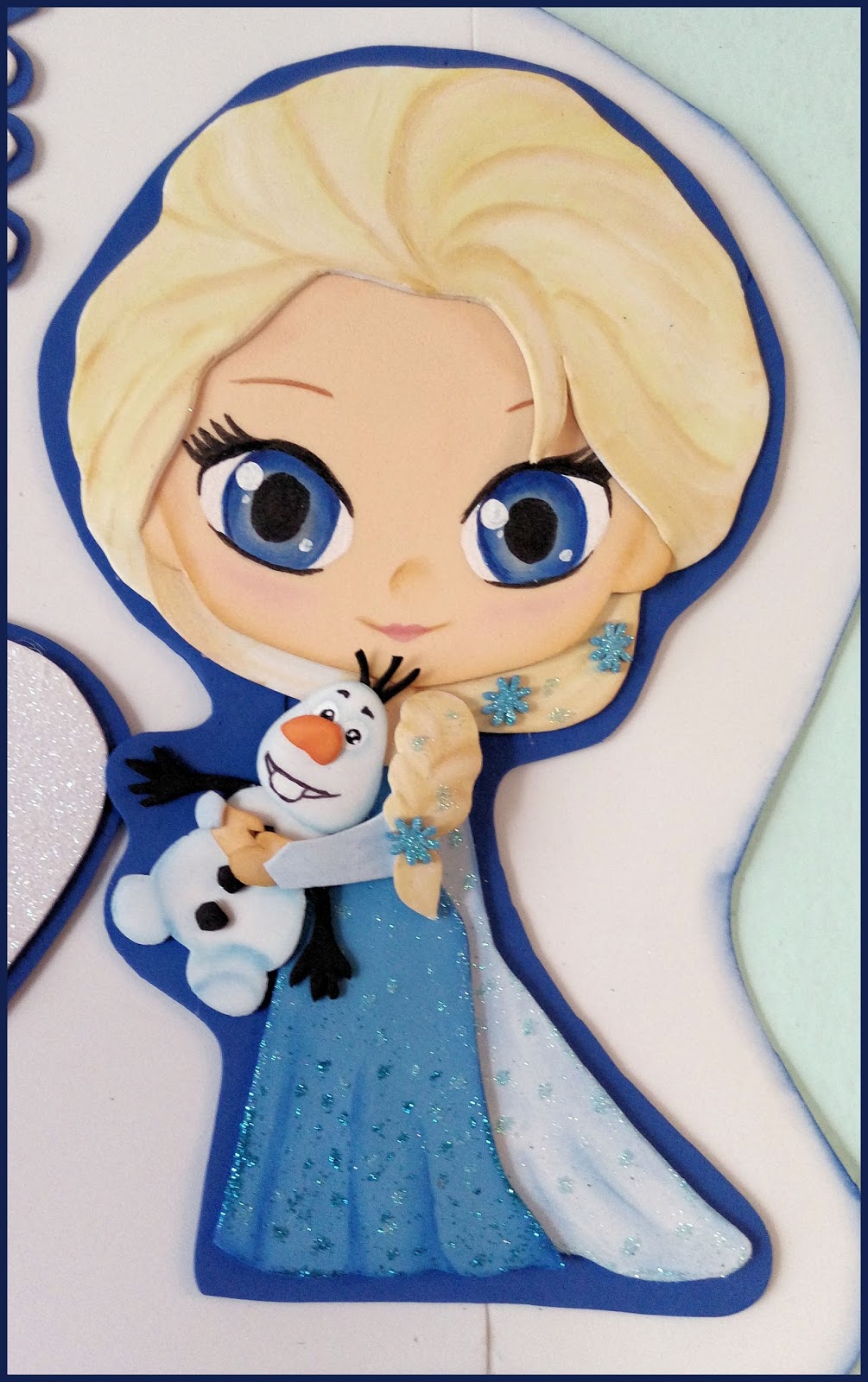 Onaily: NOMBRE DECORADO CON ELSA EN GOMA EVA