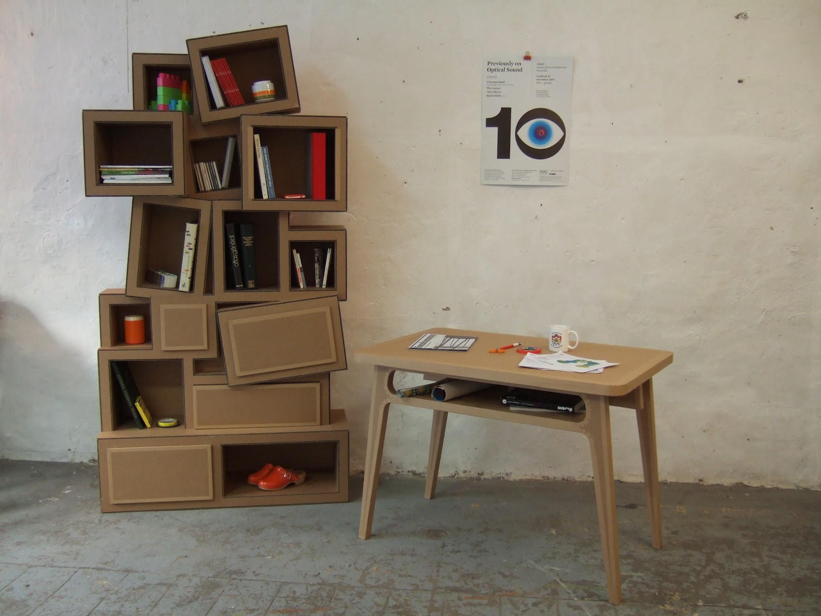 juliadesign: meuble en carton, bureaux