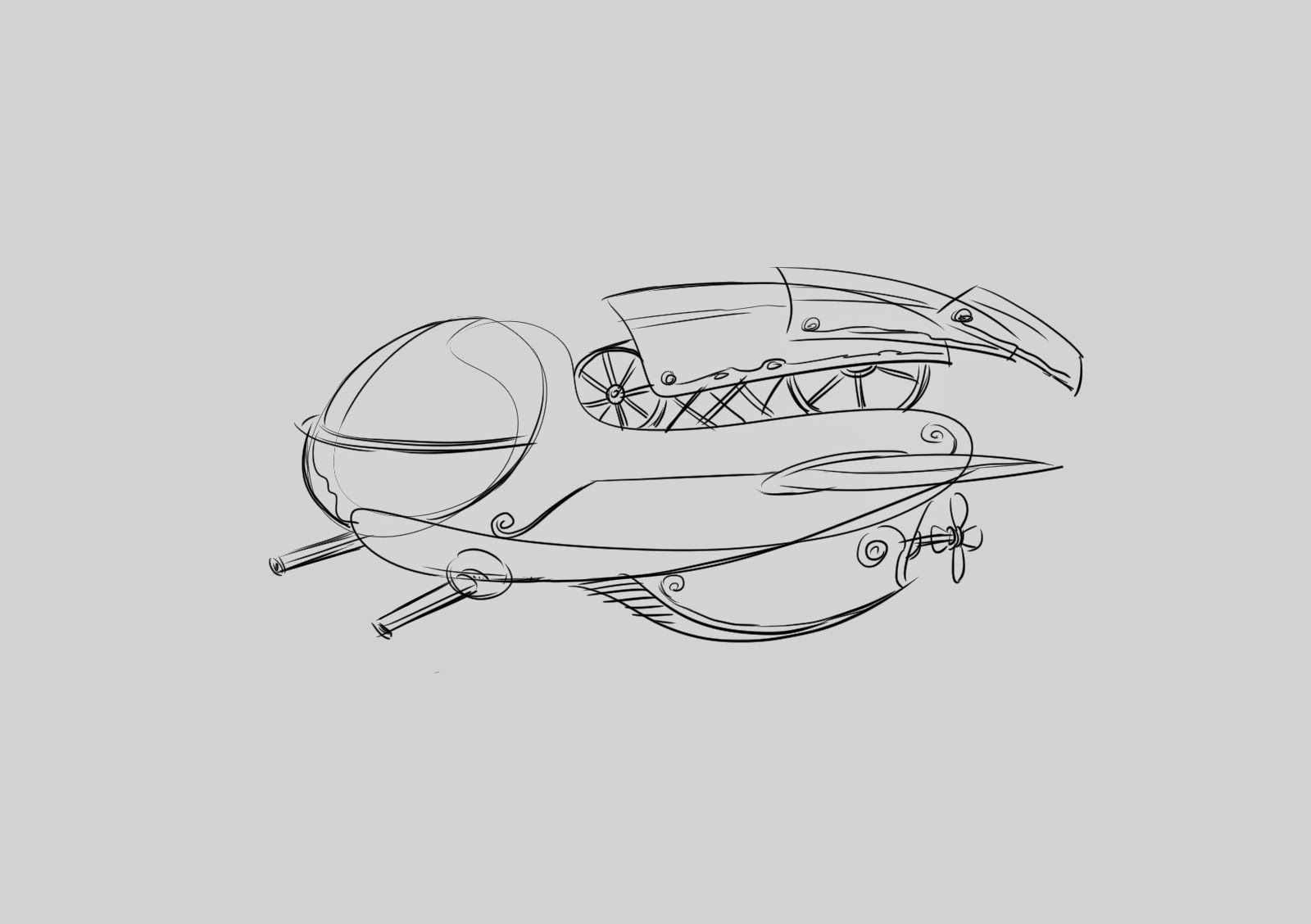 Daily sketches, rough and other things: Digital Concepts flying machines_1