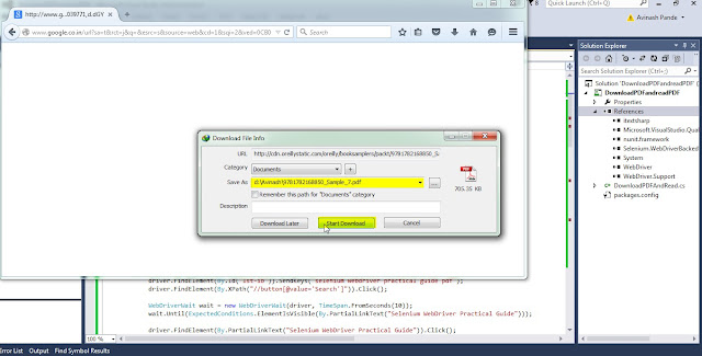 Selenium Automation Blogs By Avinash Pande Download File Using Selenium Webdriver C