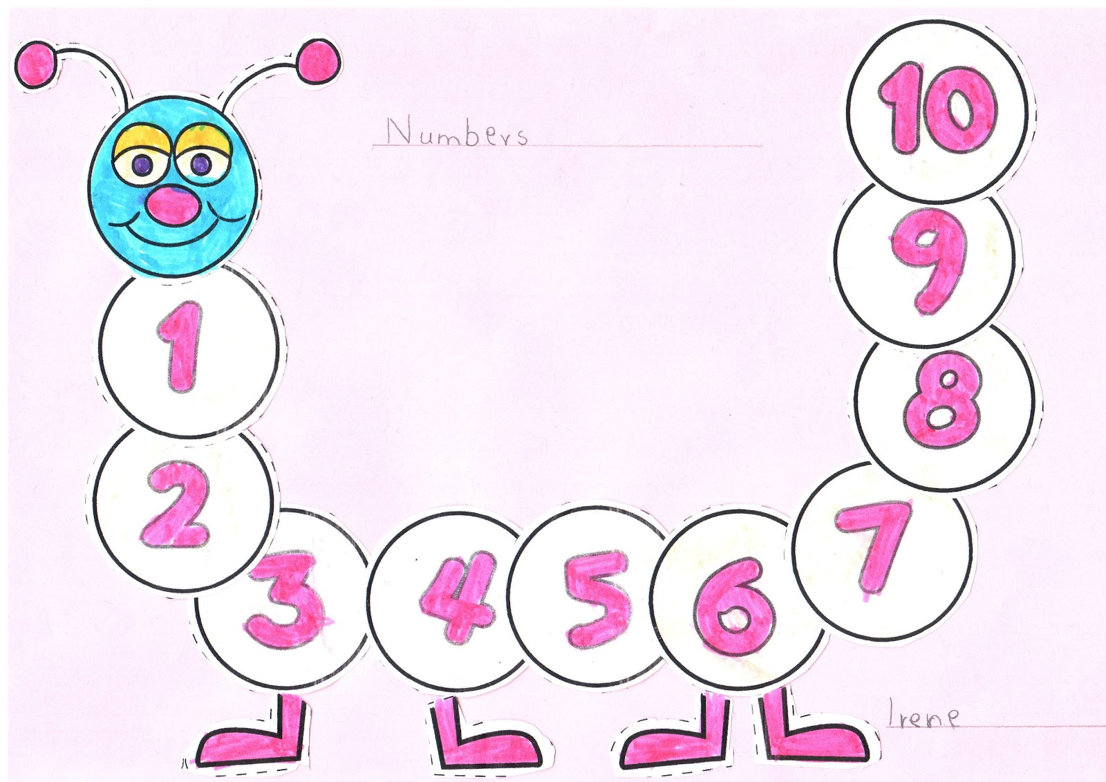 english.gr students: Number Caterpillar