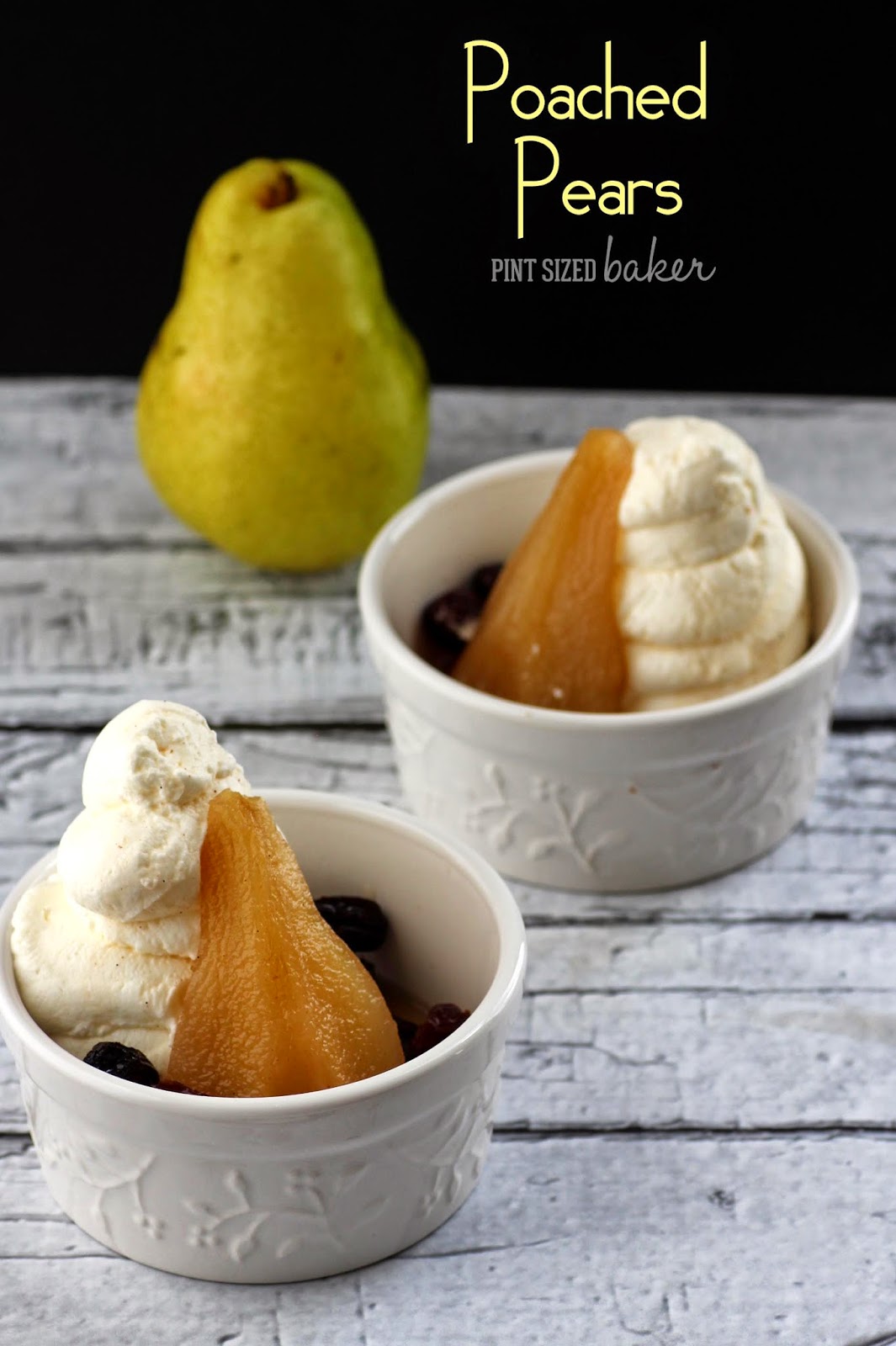 Easy Poached Pears Alcohol Free • Pint Sized Baker