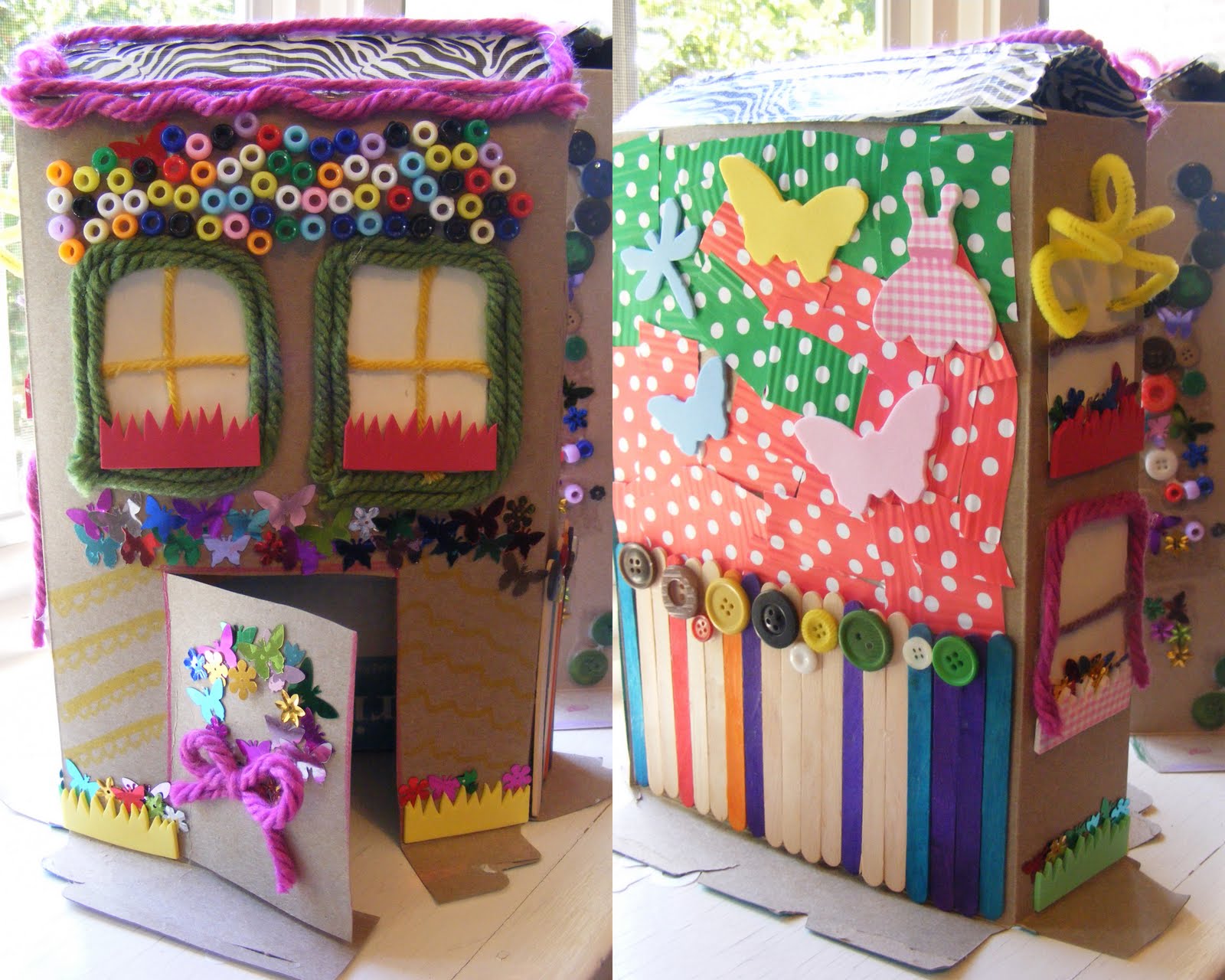Disco Mom Takes on the World: Art Tuesday: Cereal Box Houses