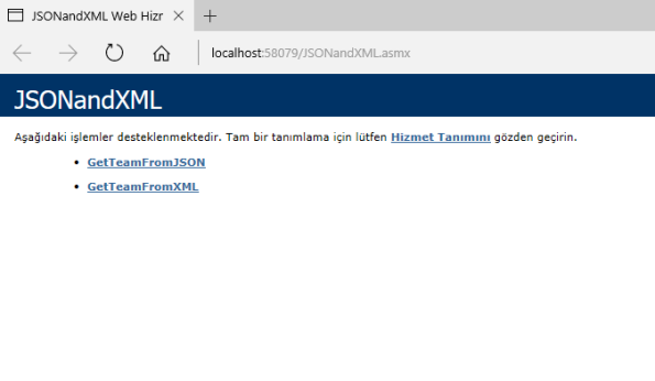 XML & JSON Web Servis Hazırlama