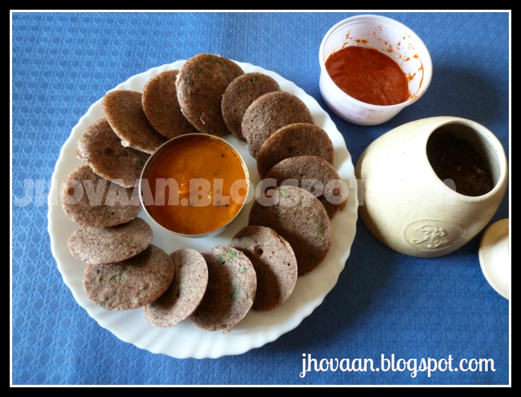 Jhovaan - Meal (in Konkani): Recipe : MTR Ragi Rawa Idli