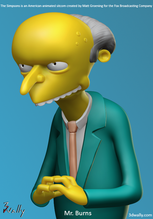 3Dwally: A few characters from the simpsons.