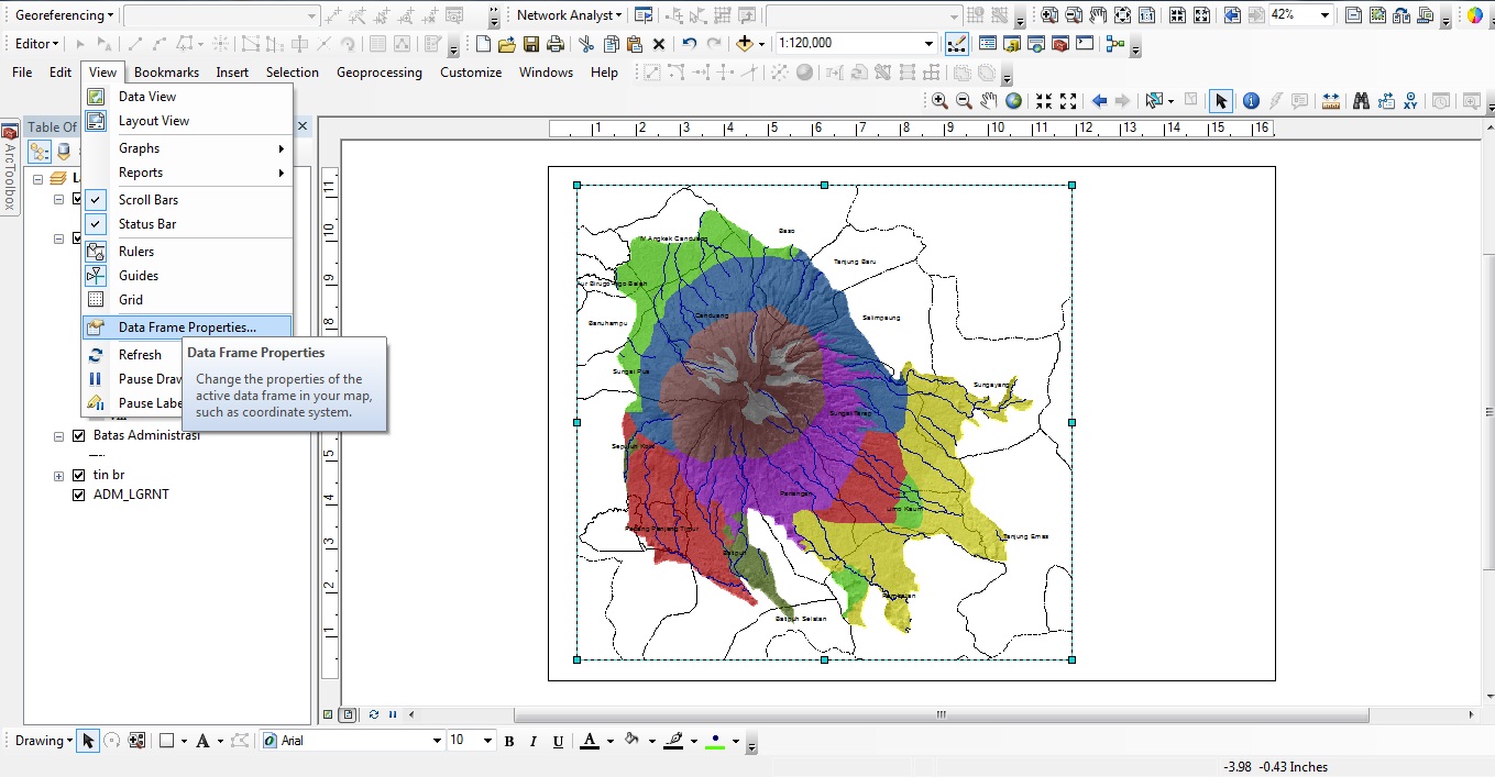 Layout Peta dengan Mudah Dengan ArcGis