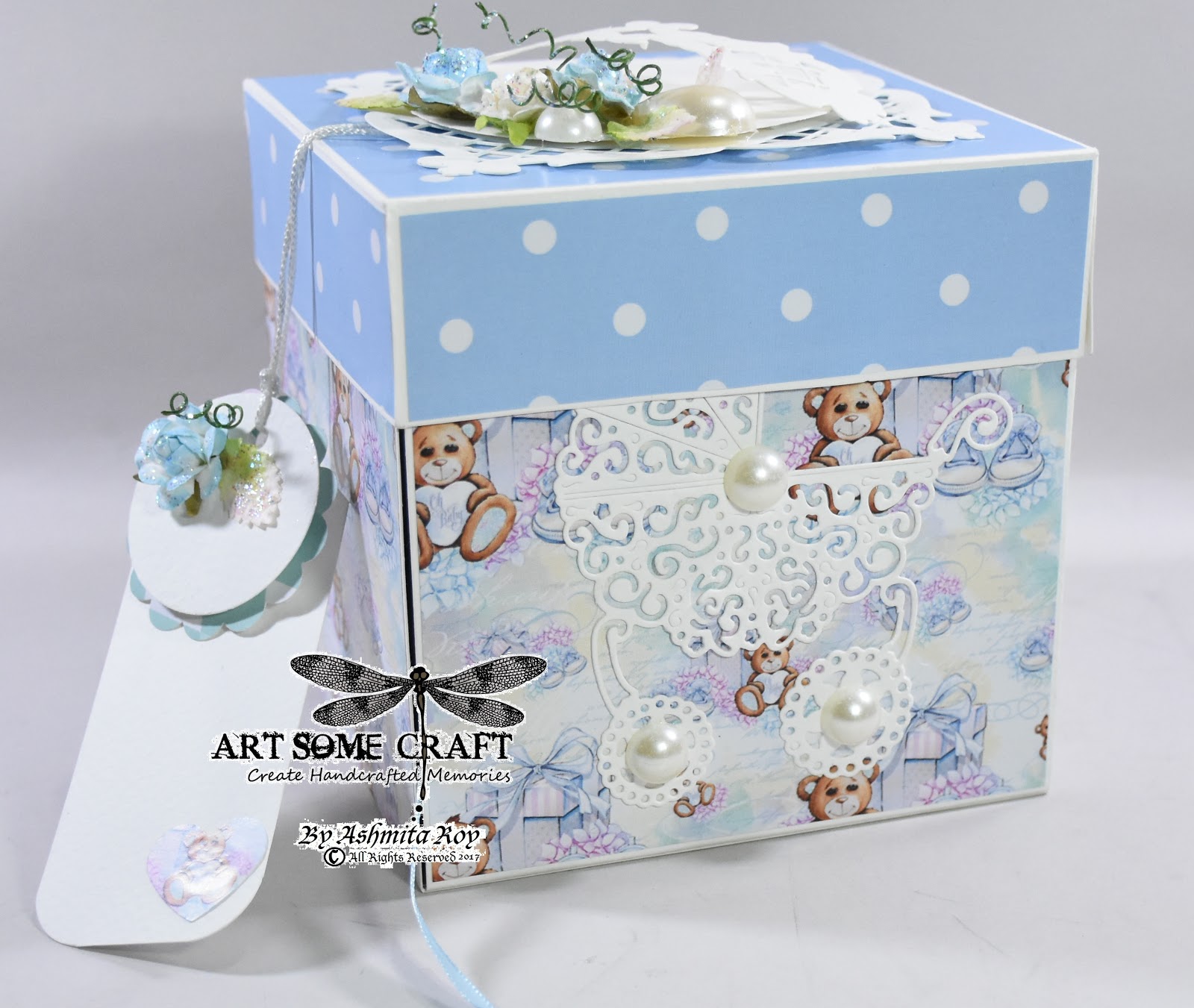 Art some craft: Baby Boy Explosion Box Invite
