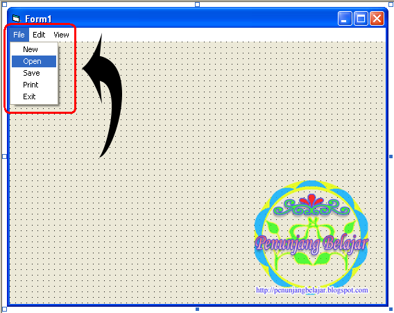 Cara Membuat Menu Bar Dengan Visual Basic 6.0 | Penunjang Belajar