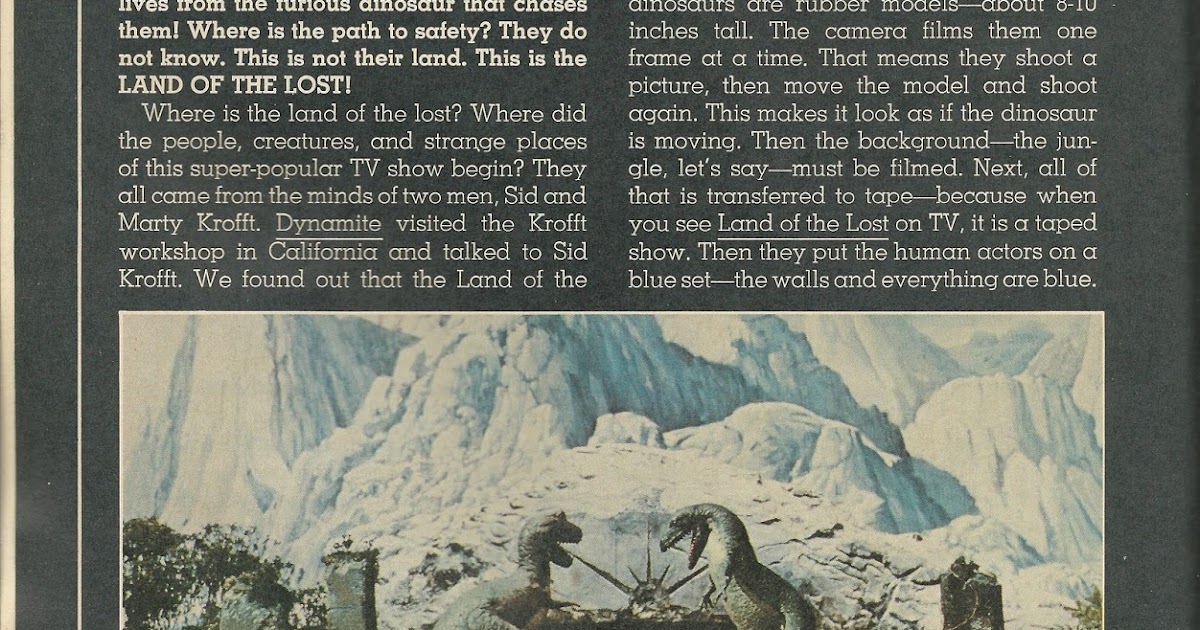Brett Weiss: Words of Wonder: Land of the Lost - Dynamite Magazine Article