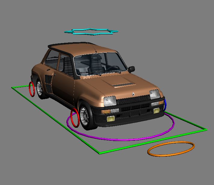 RigsArena - Free Rigs for 3ds Max: Renault 5 Turbo Rigged 3ds Max