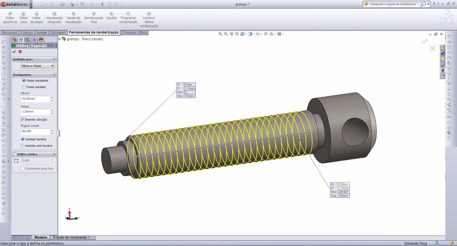 Contorno Digital: Modelando no SolidWorks