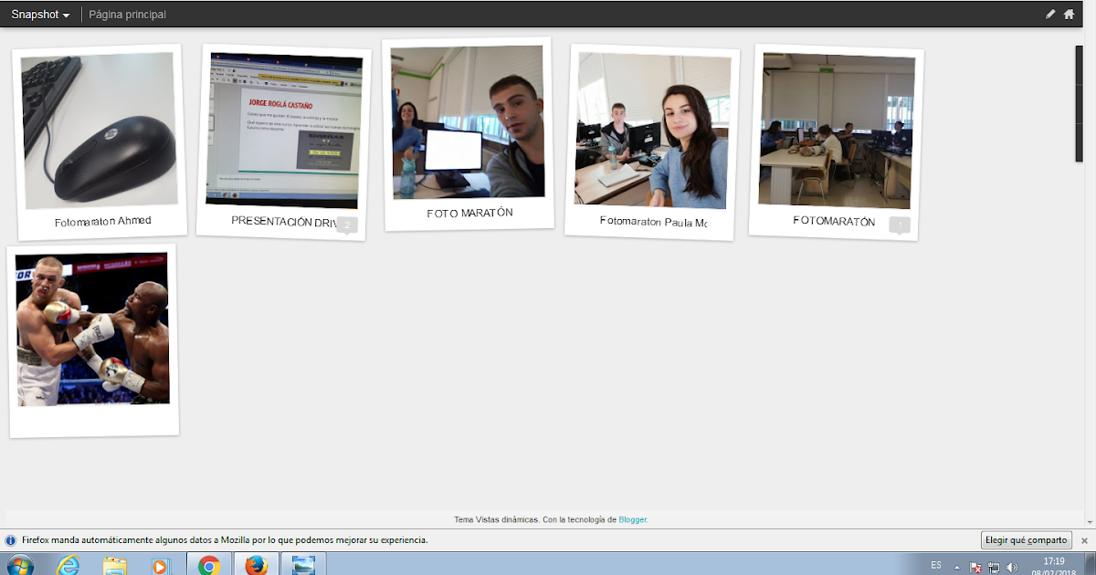 Presentación, mobile learning y foto maratón